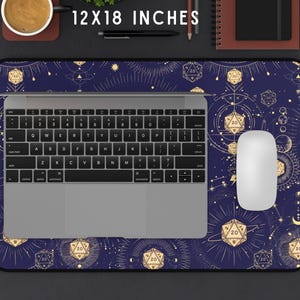 DND DESK MAT: Celestial D20 Night Sky, Dnd Computer Mat, Dungeons ...