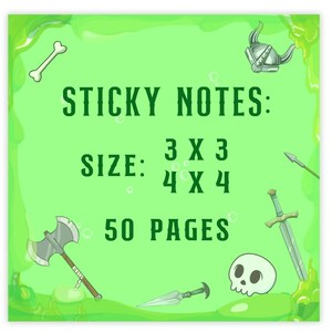 DND STICKY NOTES: Gelatinous Cube Post-it® Note Pads, Dnd Stationary ...