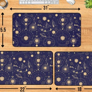 DND DESK MAT: Celestial D20 Night Sky, Dnd Computer Mat, Dungeons ...