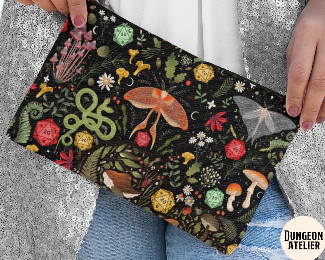 DND DICE BAG, Dnd Pouch, Dice Bag Dnd, Druid Dice Bag, Mushroom Dice ...