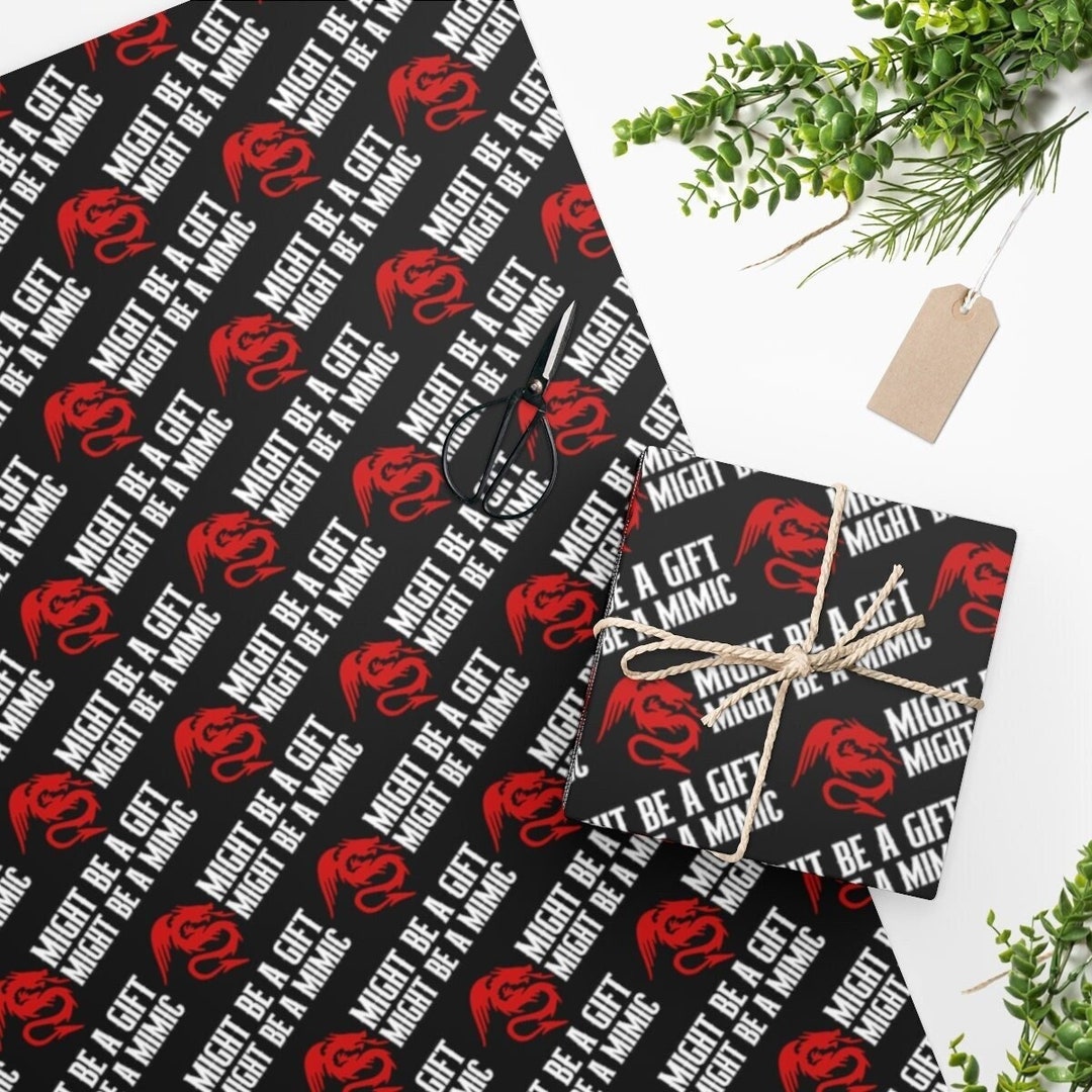 DND WRAPPING PAPER, Dnd Gift Wrap, Dnd Christmas Gift, Dnd Christmas ...