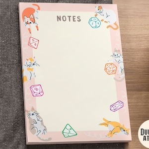 CATS DND STATIONARY: Dnd Cats and Dnd Dice, Dnd Sticky Notes, Dnd Notes ...