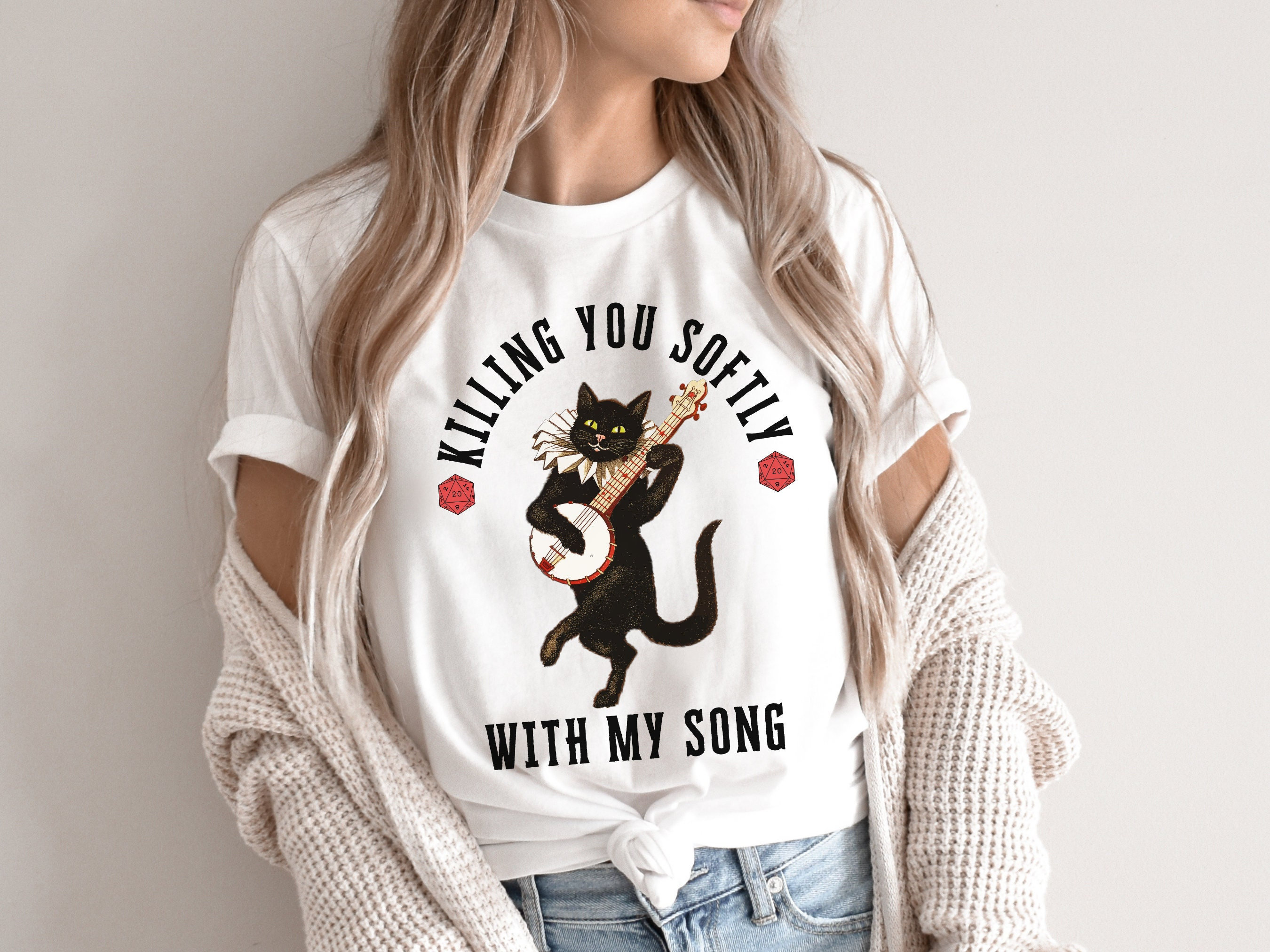 DND BARD SHIRT Dnd Cat Shirt Bard Tshirt Dnd Bard Dice | Etsy