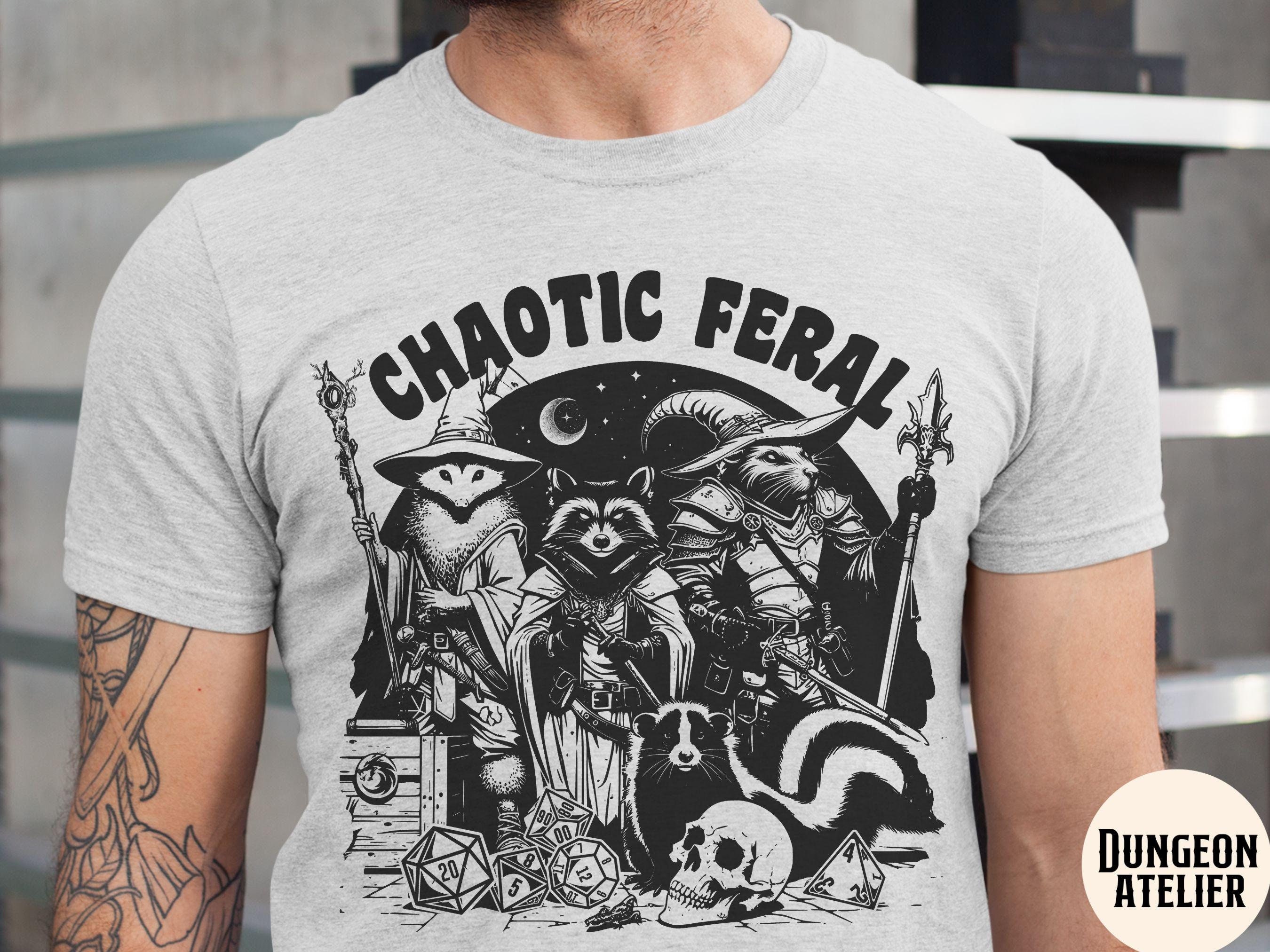 DND ALIGNMENT SHIRT: Chaotic Feral, Dnd Shirt, Dungeons and Dragons ...
