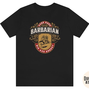 BARBARIAN SHIRT, Dnd Shirt Barbarian, Dnd Class Shirt, Barbarian Dice ...