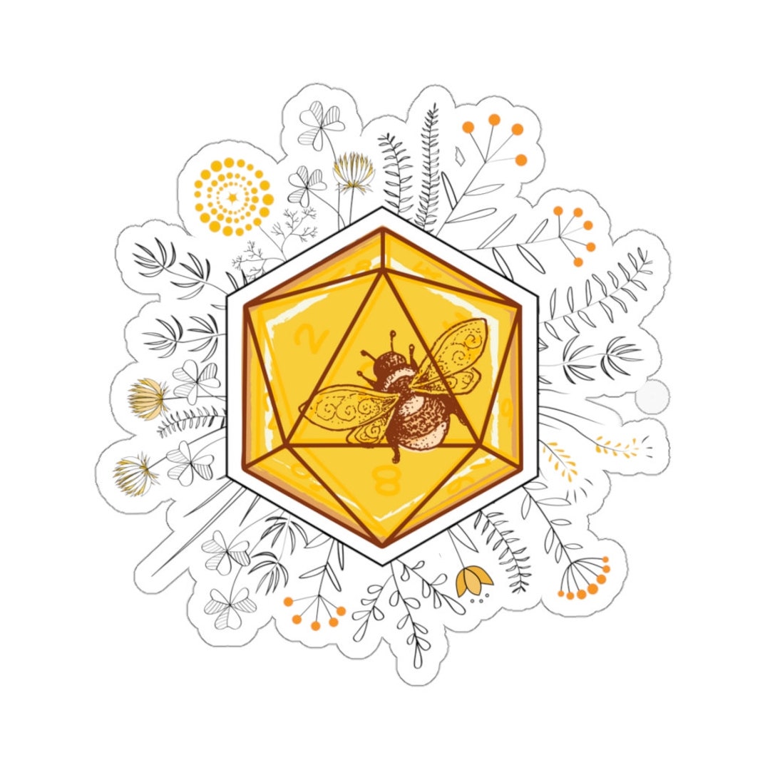 BEE DICE DND Sticker, Critical Role Sticker, Dnd Transparent Vinyl ...