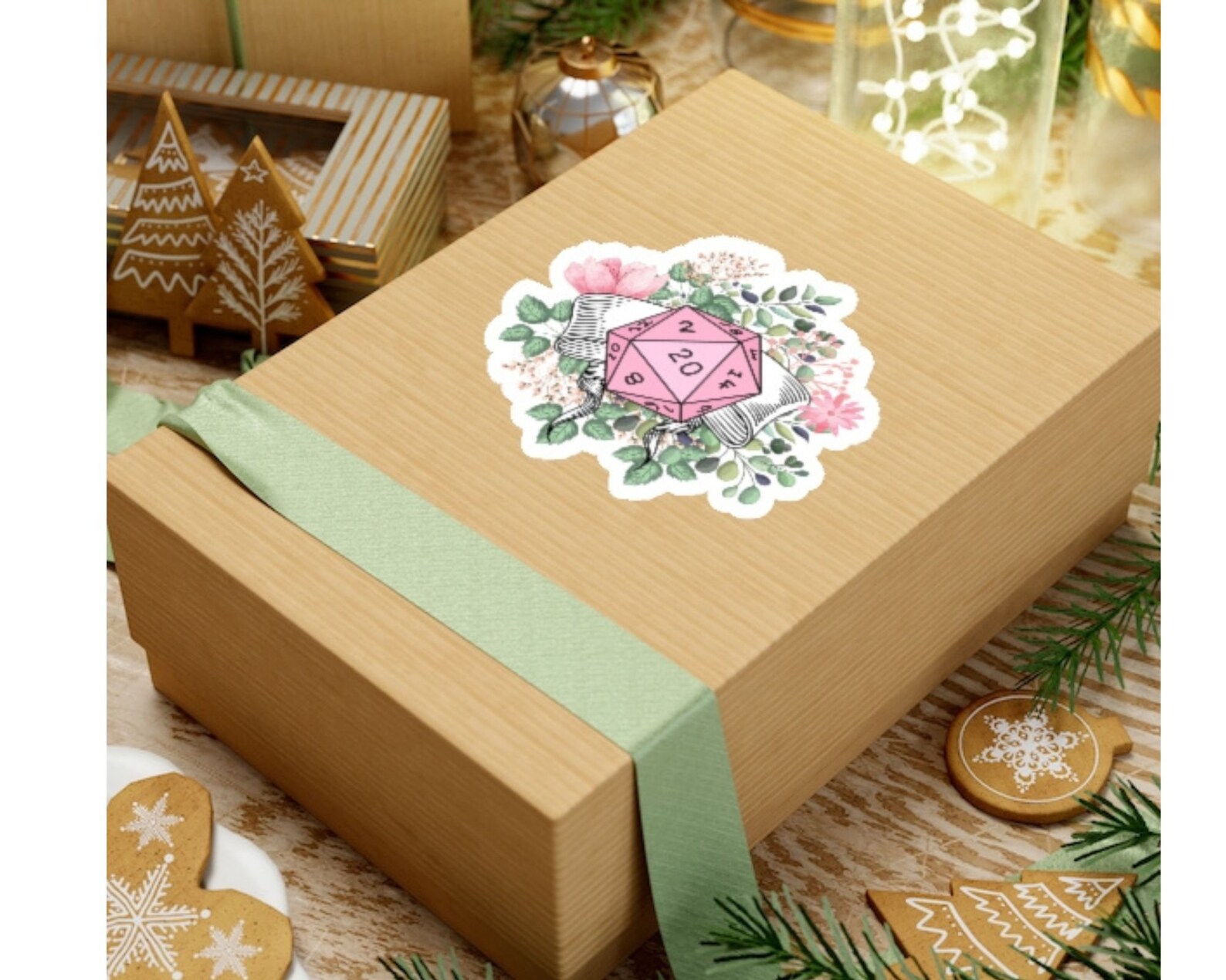 DND FLORAL STICKER Druid Sticker Dnd Floral Dice Flower D20 - Etsy