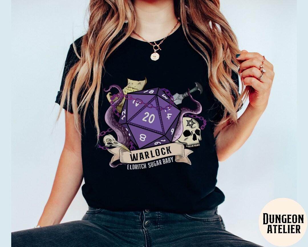 DND WARLOCK SHIRT, Warlock Dice, Warlock Dnd, Dnd Warlock Gift ...