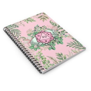DND NOTEBOOK FLORAL | Dnd Journal | Dungeons and Dragons | Rpg Notebook ...