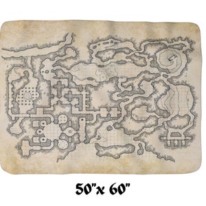 DND MAP BLANKET Dungeons and Dragons Blanket Sherpa Fleece, Dnd Map ...