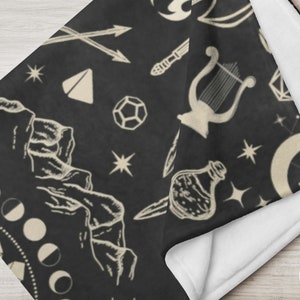 DUNGEONS Blanket, DRAGONS BLANKET, Dnd Blanket, Roleplaying Blanket ...