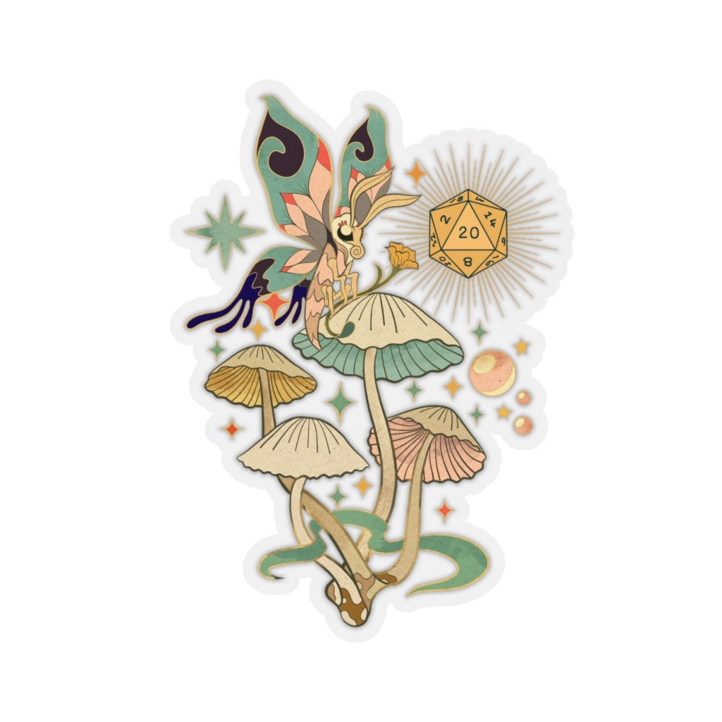 Dnd Sticker Mushroom Dice Butterfly Dice Wild Beyond the - Etsy