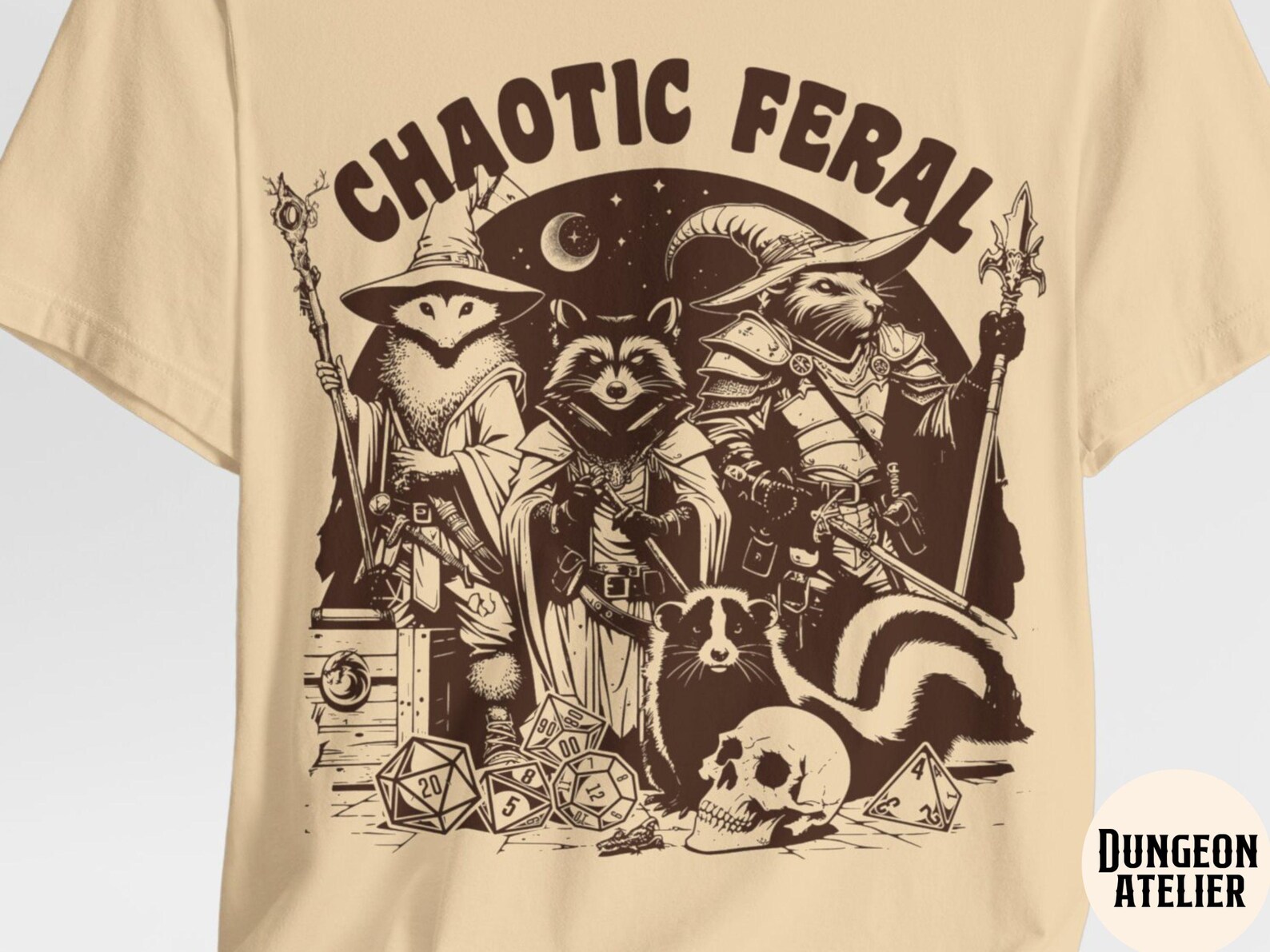 DND ALIGNMENT SHIRT: Chaotic Feral, Dnd Shirt, Dungeons and Dragons ...