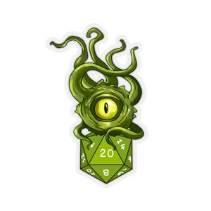 MONSTER DICE Dnd Sticker, D20 Sticker, Dnd Sticker Dice, Dnd Warlock ...