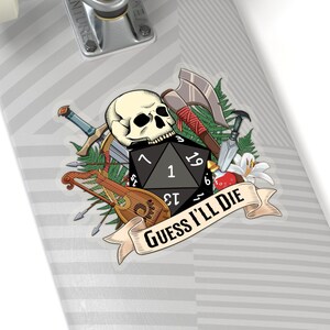 DND STICKER, Dungeons and Dragons Sticker, Natural One Sticker, Guess I ...
