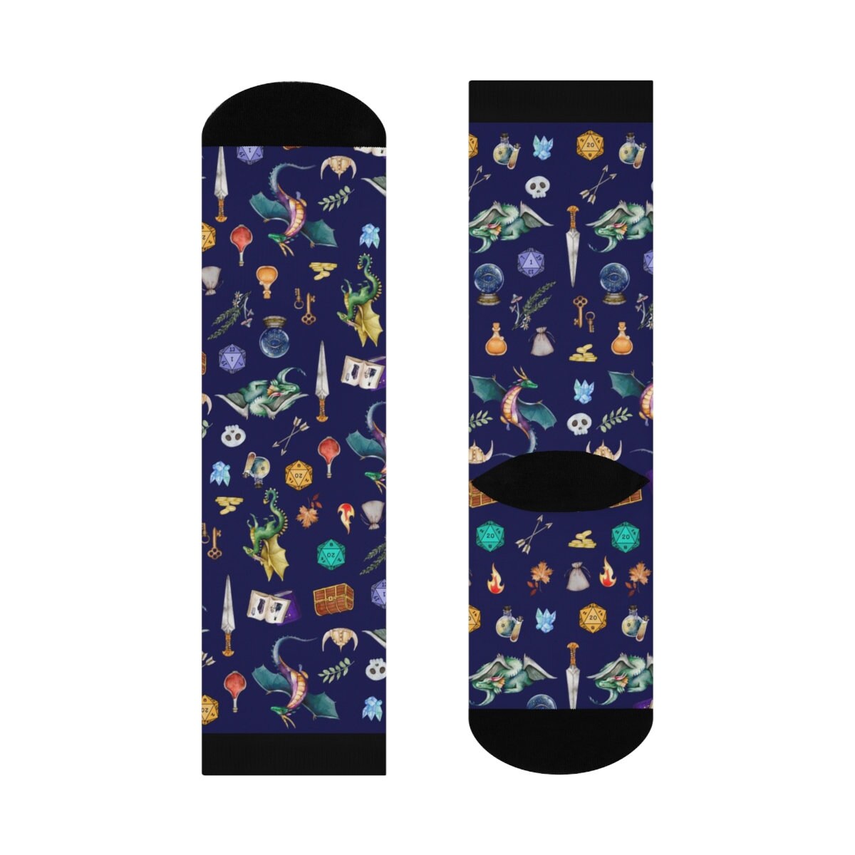 Dungeons and Dragons Socks Dnd Socks D20 Socks Dice Socks - Etsy