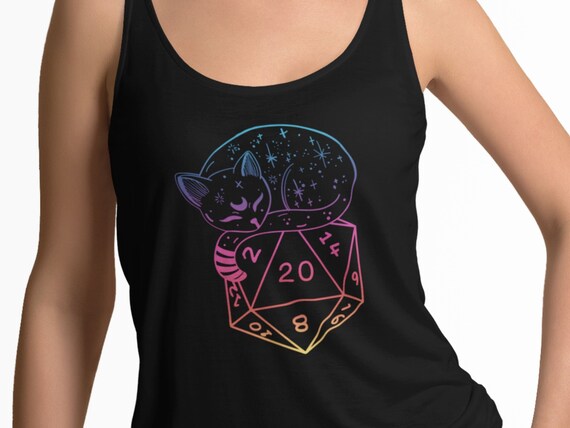 Dungeons and Dragons Tank Top DND Tank Top D20 Tank Top Cat - Etsy ...