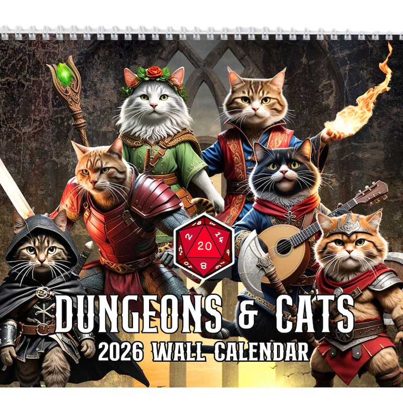 Dungeon Cat Calendar - Etsy