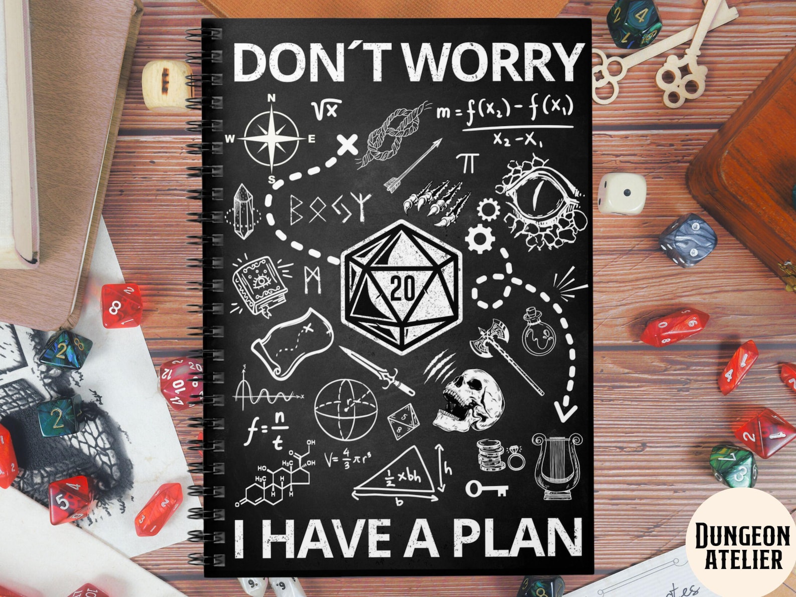 DND NOTEBOOK | Dont Worry I Have a Plan | Dungeon Master Notebook ...
