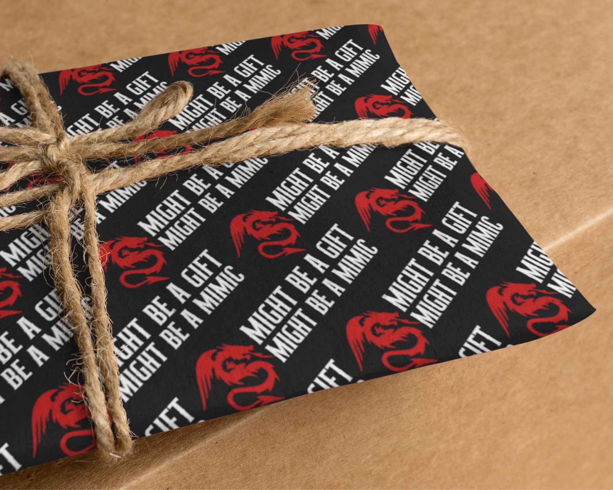 DND WRAPPING PAPER, Dnd Gift Wrap, Dnd Christmas Gift, Dnd Christmas ...