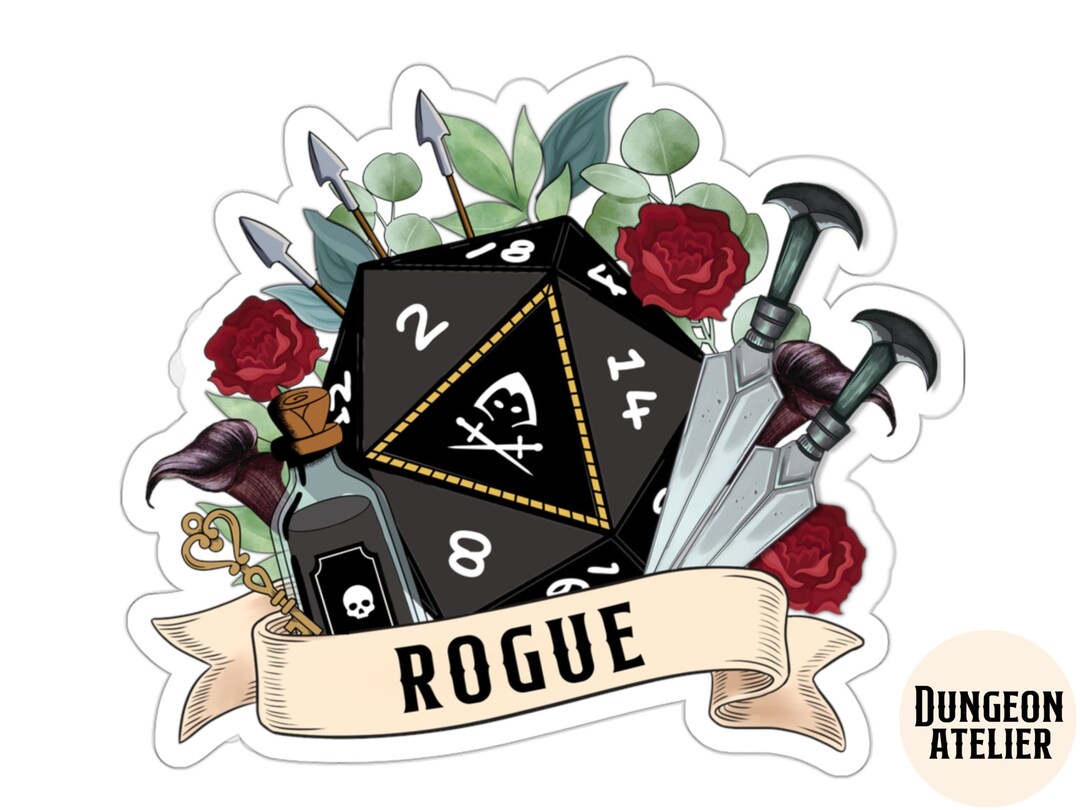 DND STICKER ROGUE, Rogue Sticker, Dnd Class Sticker, Dnd Rogue Gift ...