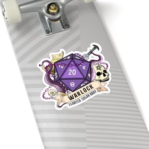 DND STICKER WARLOCK, Warlock Sticker, Eldritch Sugar Baby, Warlock Dice ...
