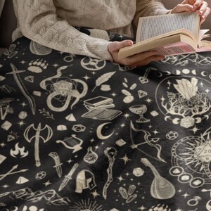 DUNGEONS Blanket, DRAGONS BLANKET, Dnd Blanket, Roleplaying Blanket ...