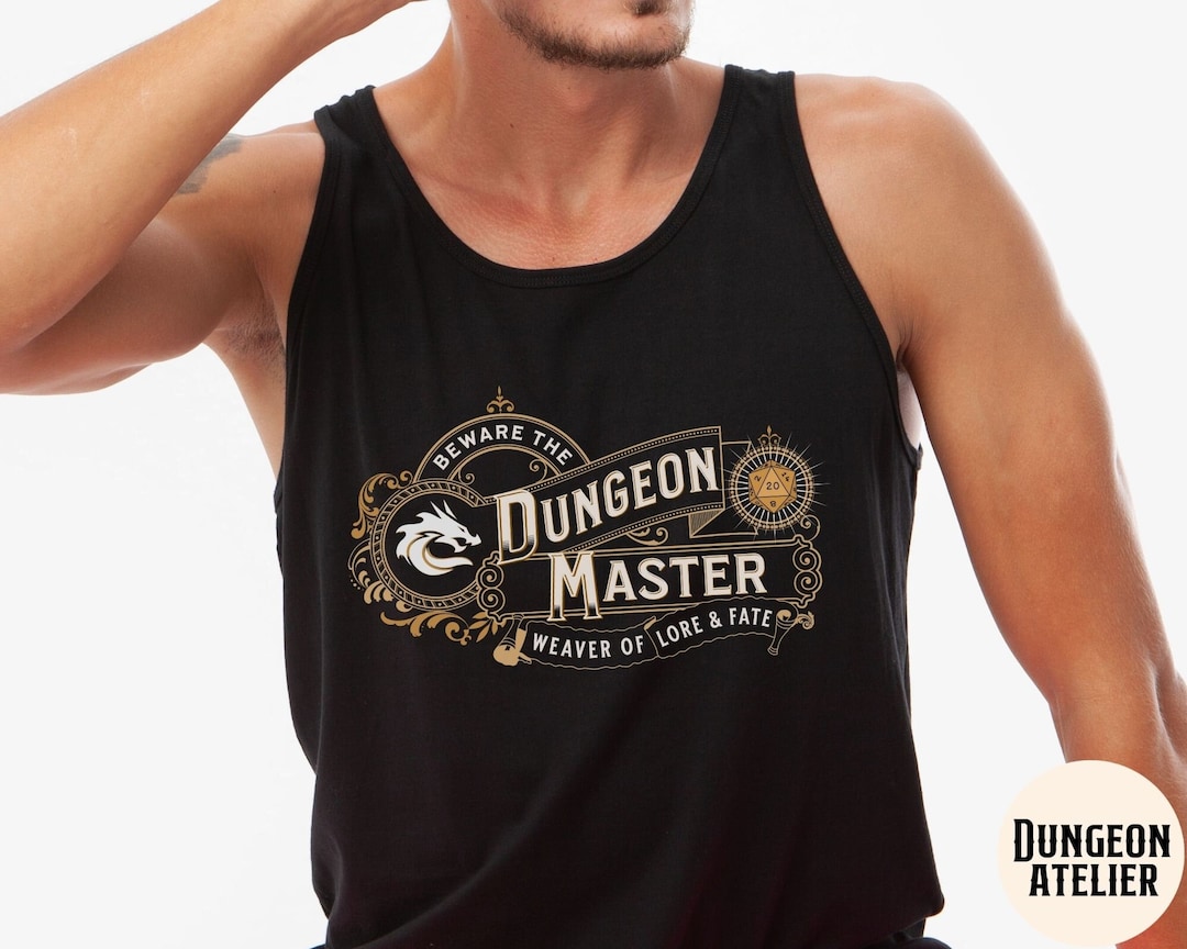 DUNGEON MASTER Tank Top Men, Dnd Gifts for Dm, Gamemaster D&d Gym Shirt ...