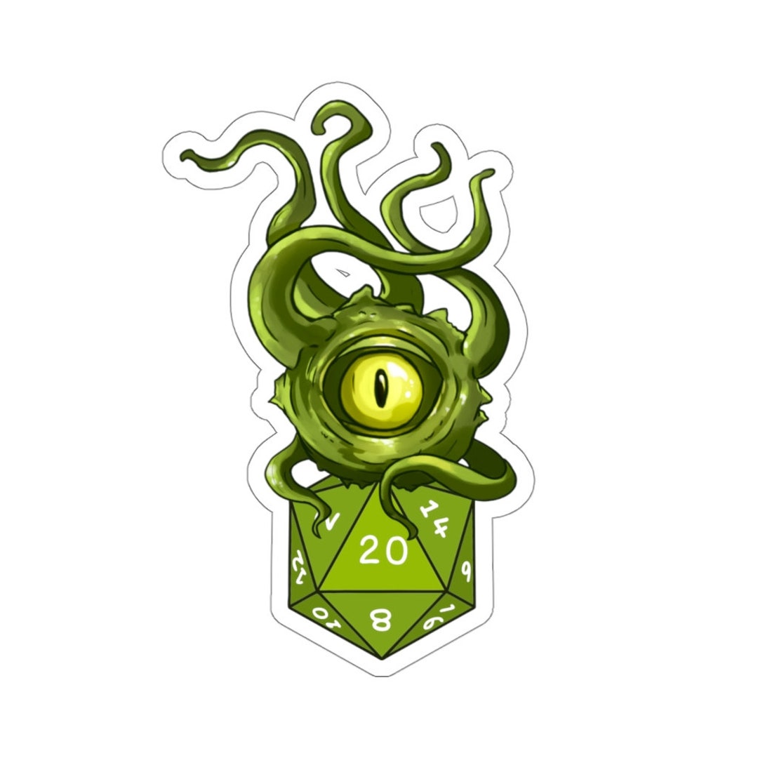 MONSTER DICE Dnd Sticker, D20 Sticker, Dnd Sticker Dice, Dnd Warlock ...