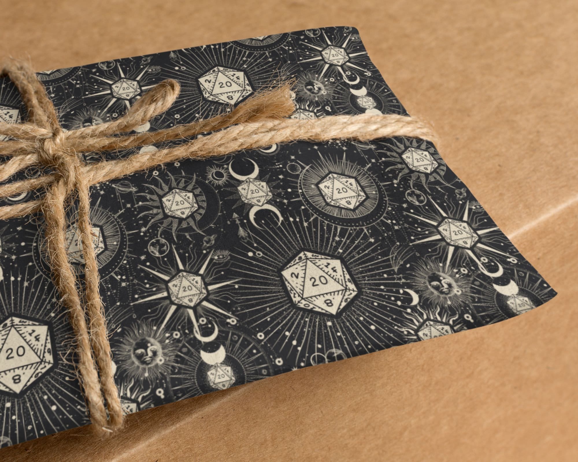 DND WRAPPING PAPER Dnd Gift Wrap Celestial D20 Wrapping - Etsy