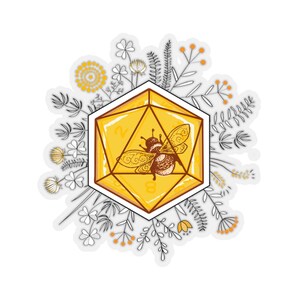 BEE DICE DND Sticker, Critical Role Sticker, Dnd Transparent Vinyl ...