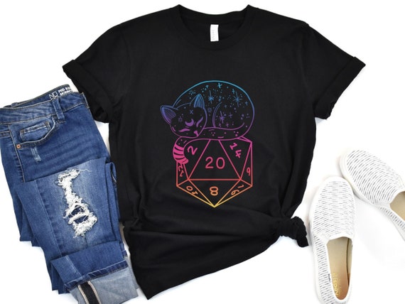 CAT DICE DND Shirt Dungeons and Dragons Shirt Dungeon - Etsy