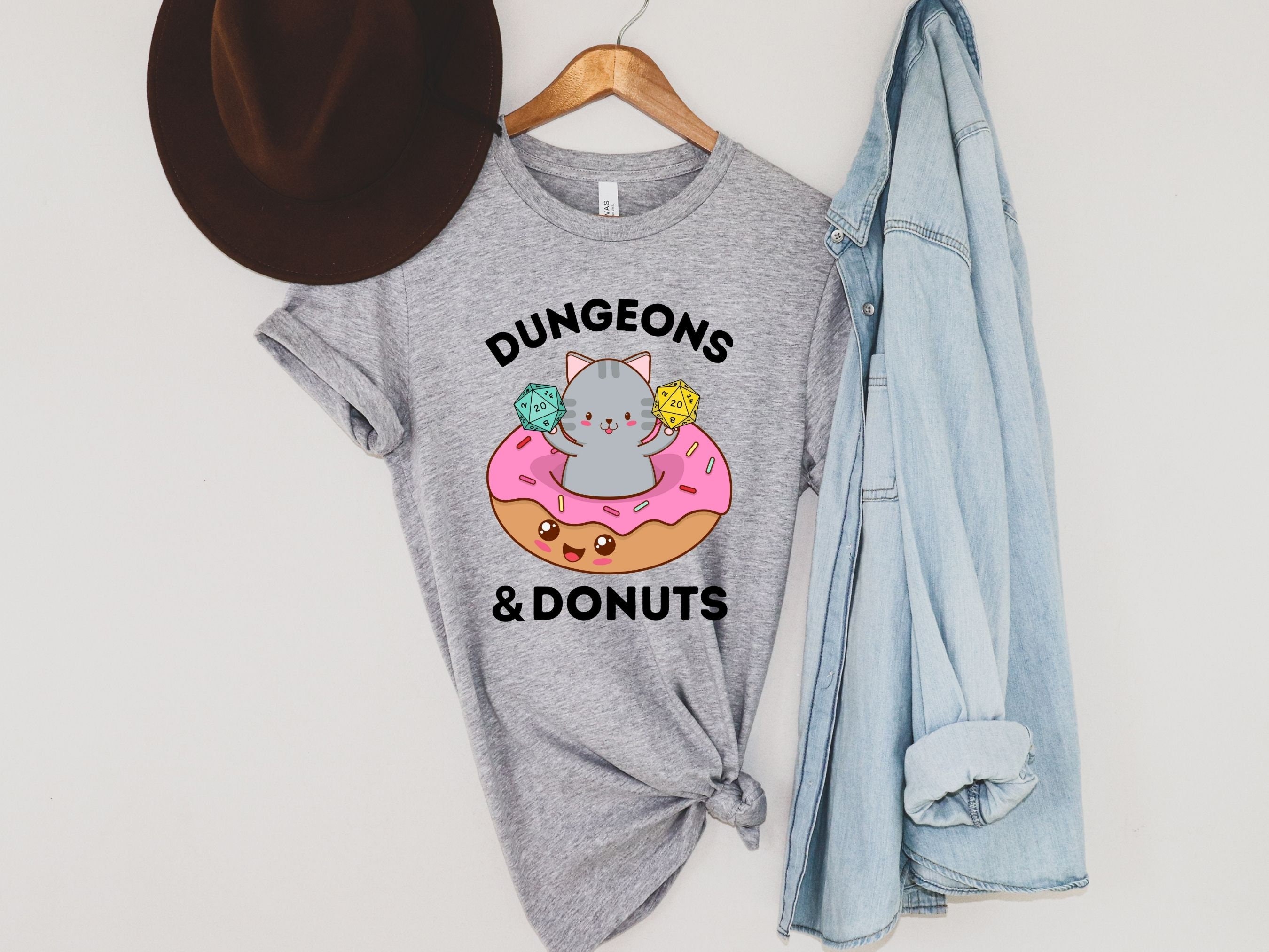 DUNGEONS and DONUTS SHIRT D&d Shirt Women Cute Dnd Shirt | Etsy