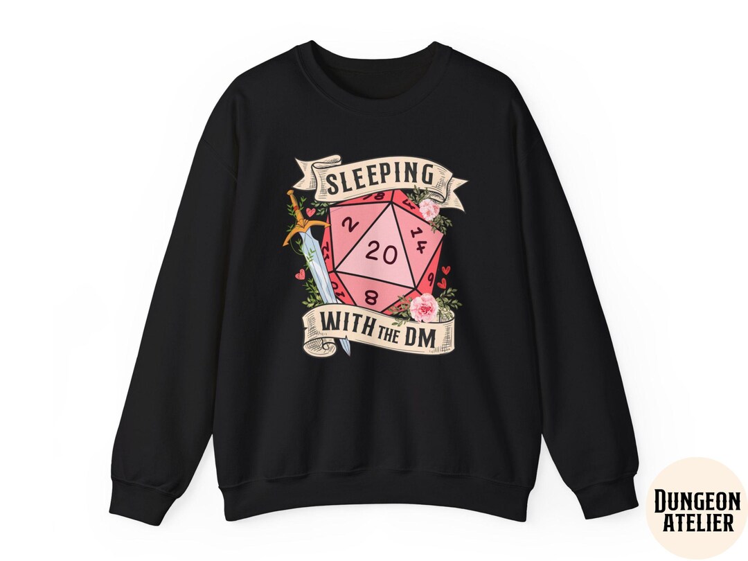 SLEEPING With the DM Sweatshirt, Funny Dungeon Master Gamer Couple Dnd ...