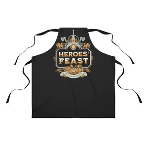DND APRON, Dnd Kitchen Gift, Heroes' Feast Apron, D&d Apron, Dungeons ...