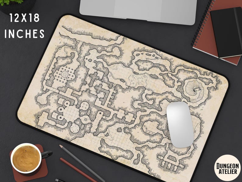 DND DESK MAT: Dungeon Cartography, Dnd Map, Dnd Computer Mat, Desk Mat ...