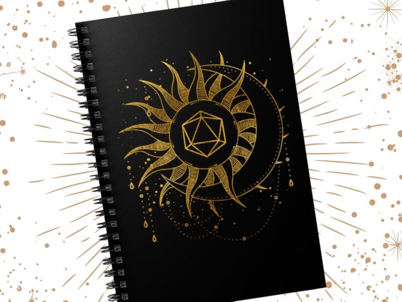 DND Notebook SUN & MOON Dice Dnd Journal Character Journal | Etsy