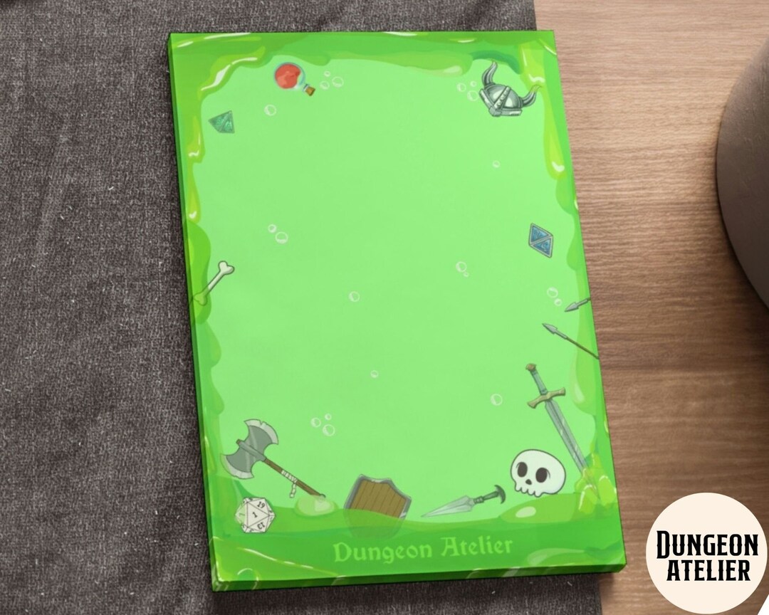 DND STATIONARY: GELATINOUS Cube, Dnd Sticky Notes, Green Gel Cube, Dnd ...