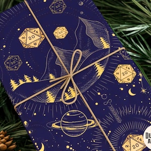 DND WRAPPING Paper, Dnd Gift Wrap, Dnd Gifts, Dnd Christmas Wraps, D20 ...
