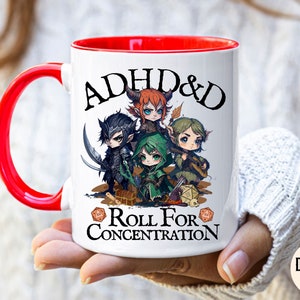 ADHD Dnd Mug, Adhd Mug, Adhd Gift, Dnd Adhd Mug, Funny Adhd Mug, Adhd ...
