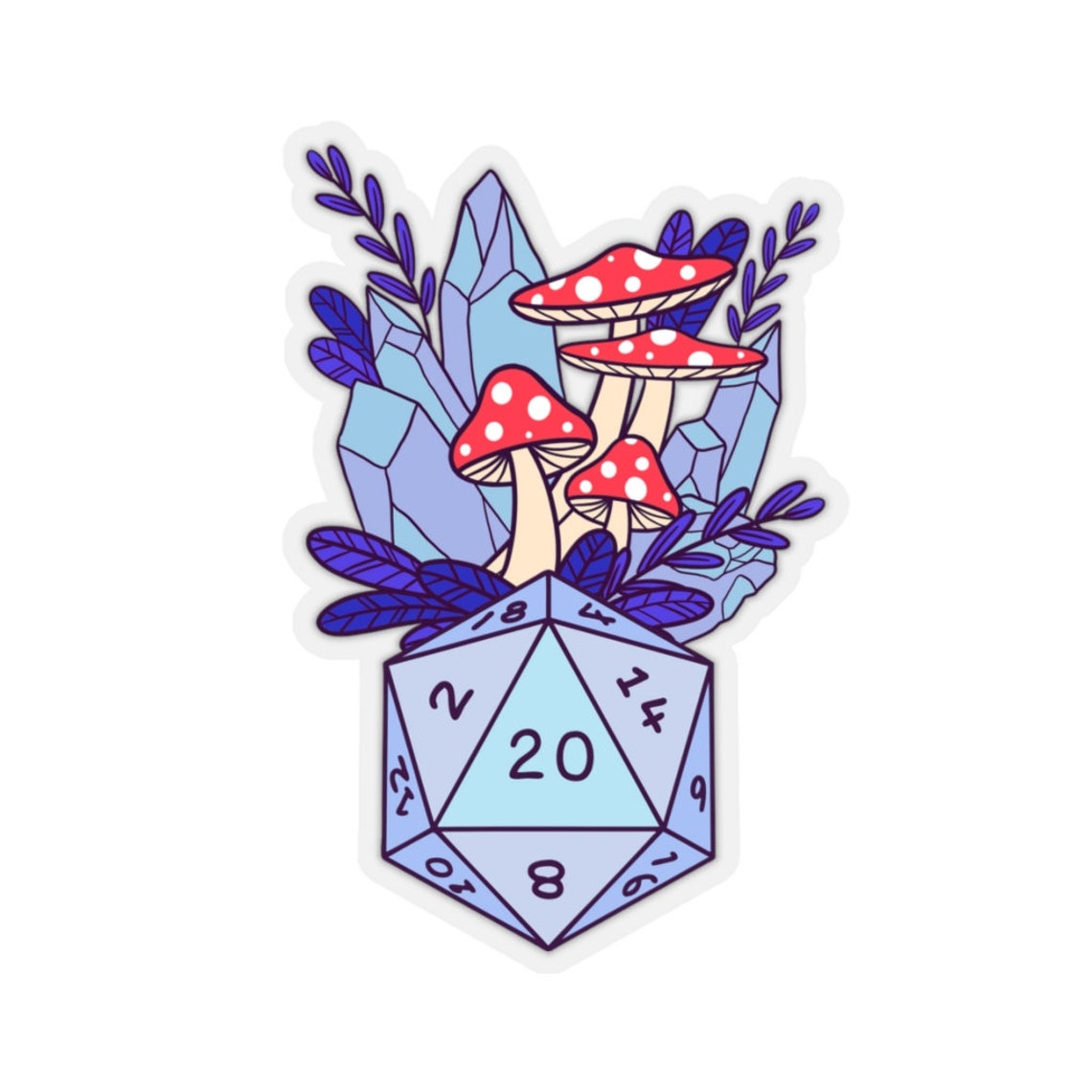 MUSHROOM DICE DND Sticker D20 Sticker Dnd Vinyl Sticker Dnd - Etsy