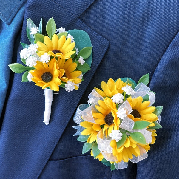 Sunflower Corsage - Etsy