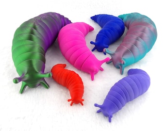 3D Printed Slug, Slug Fidget, Rainbow Slug, 3D Printed Toys ...