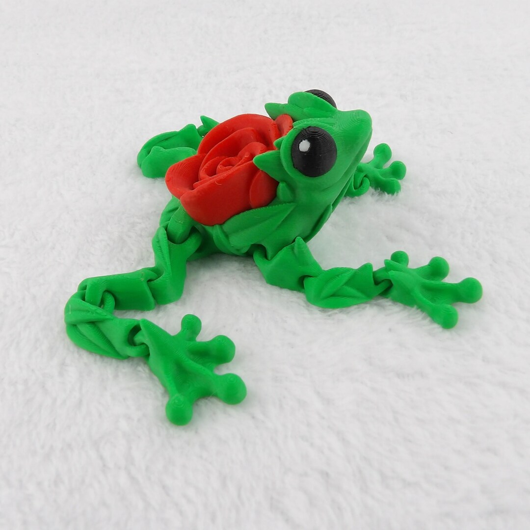 3D Printed Articulated Rose Frog – Romantic Valentine’s Day Decor or ...