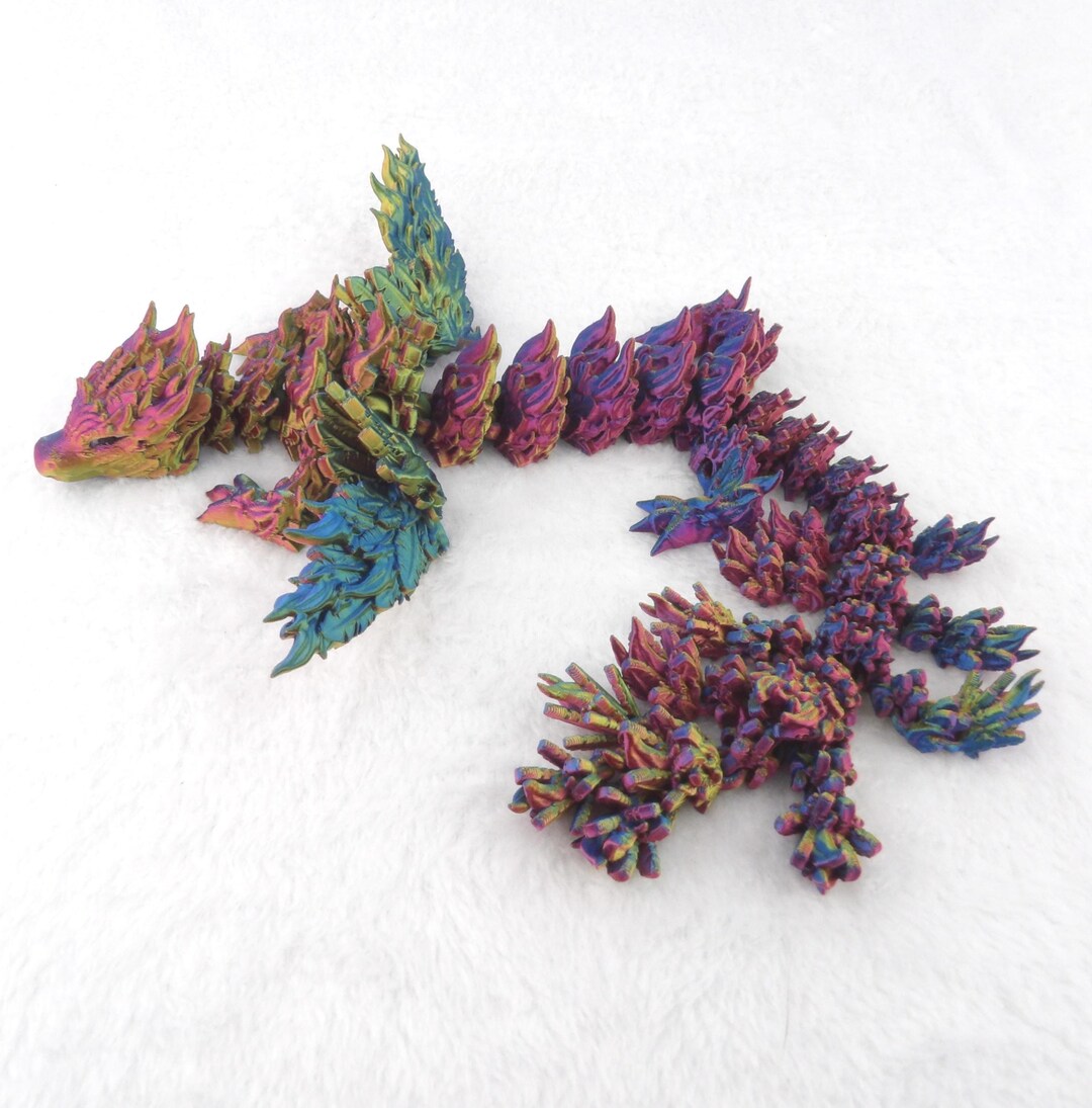 Phoenix Fire Pyro Dragon | Articulated Dragon Figurine | 3D Printed ...
