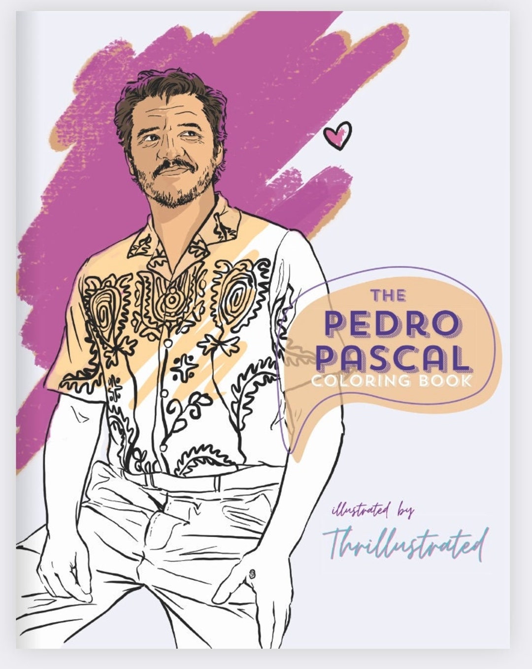 Pedro Pascal Coloring Book - Etsy