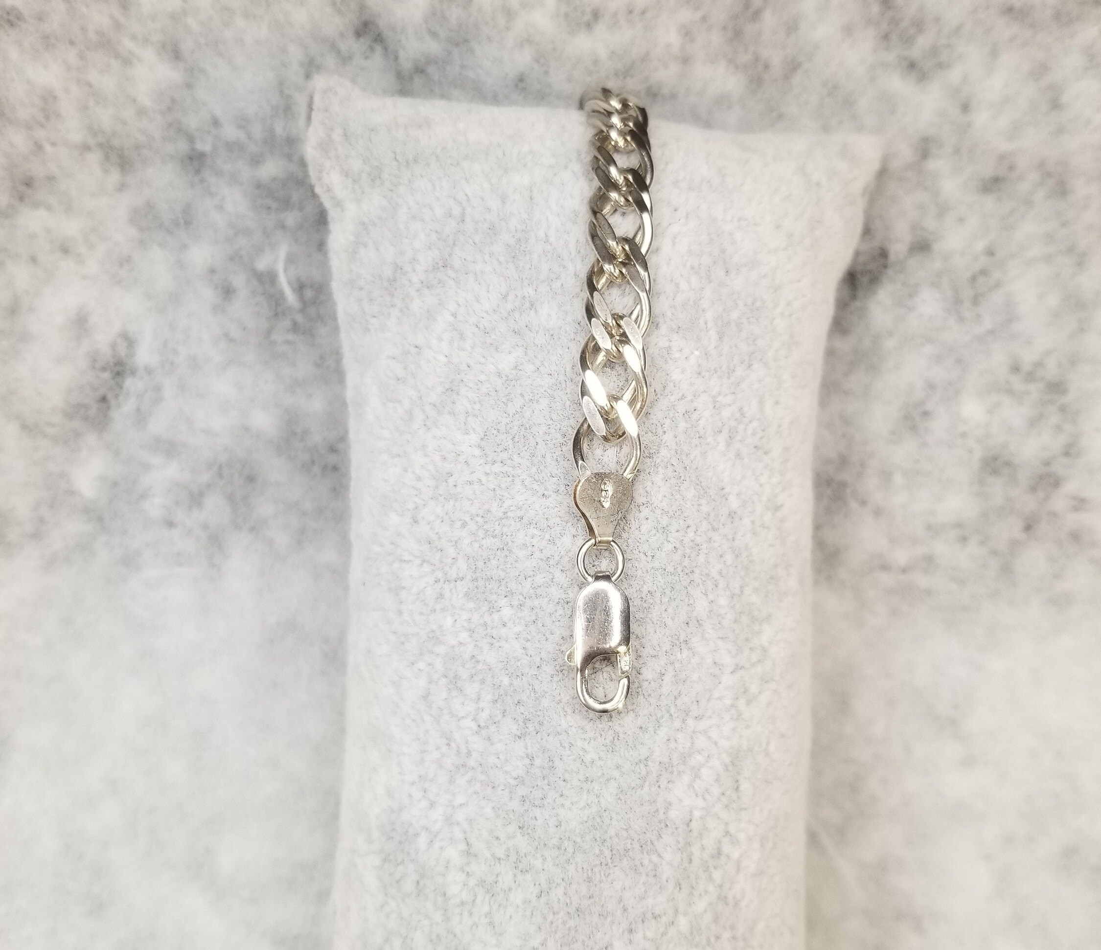 VINTAGE Never Worn Solid Sterling Silver 22 Gram Rombo Cuban Link ...