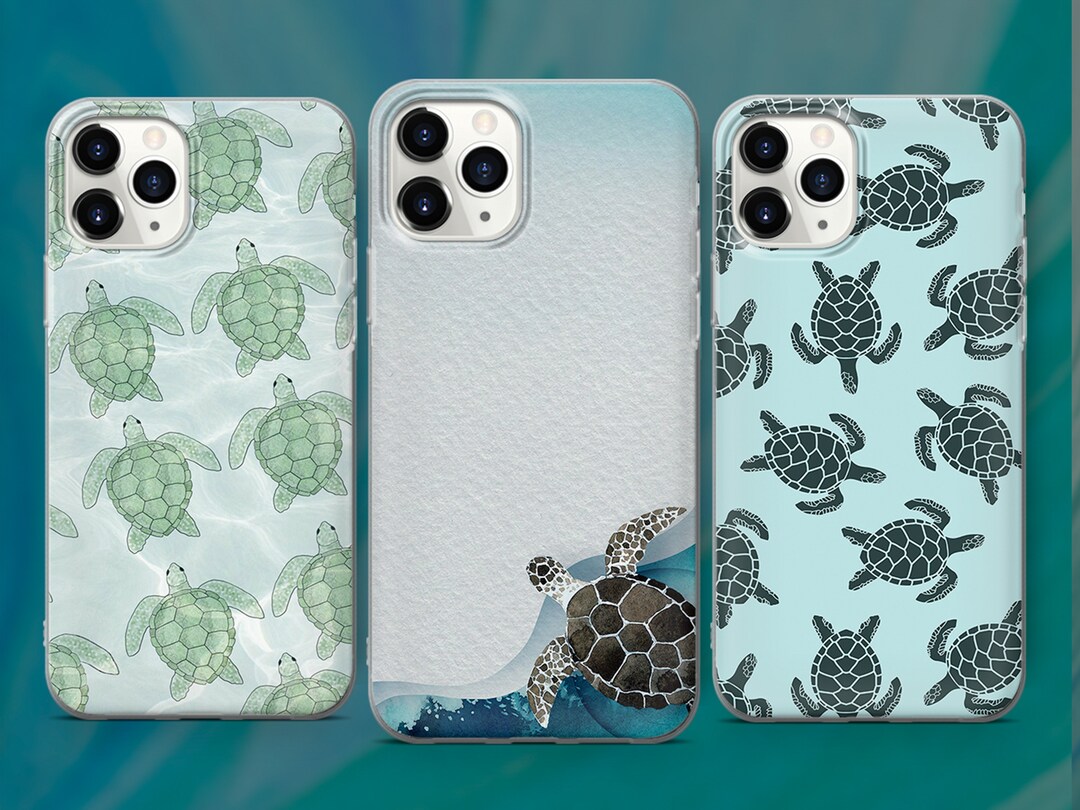 Sea Turtle Phone Case Marine Life Cover for iPhone 15 14 13 12 Pro 11 ...
