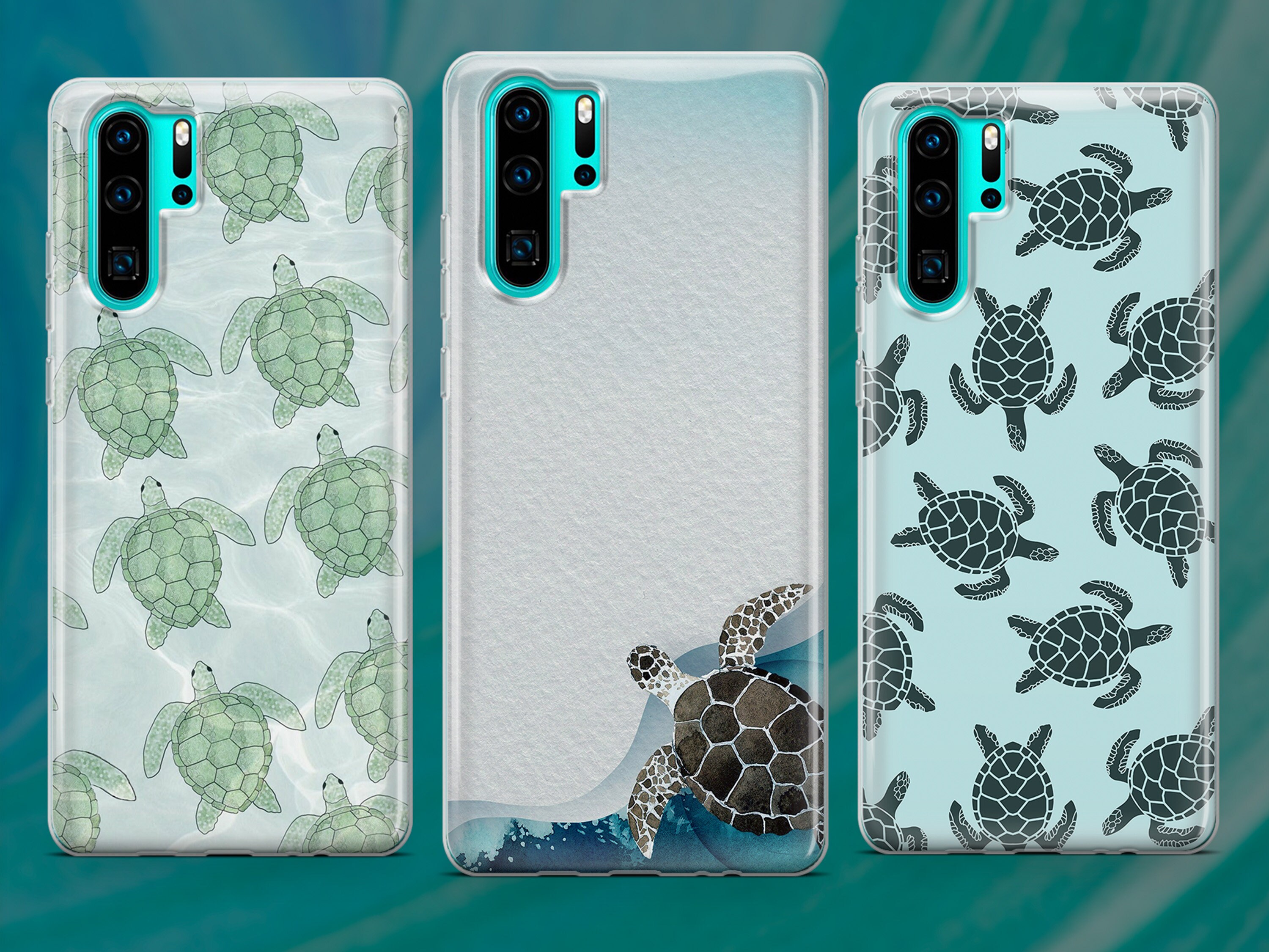 Sea Turtle Phone Case Marine Life Cover for iPhone 15 14 13 12 Pro 11 ...