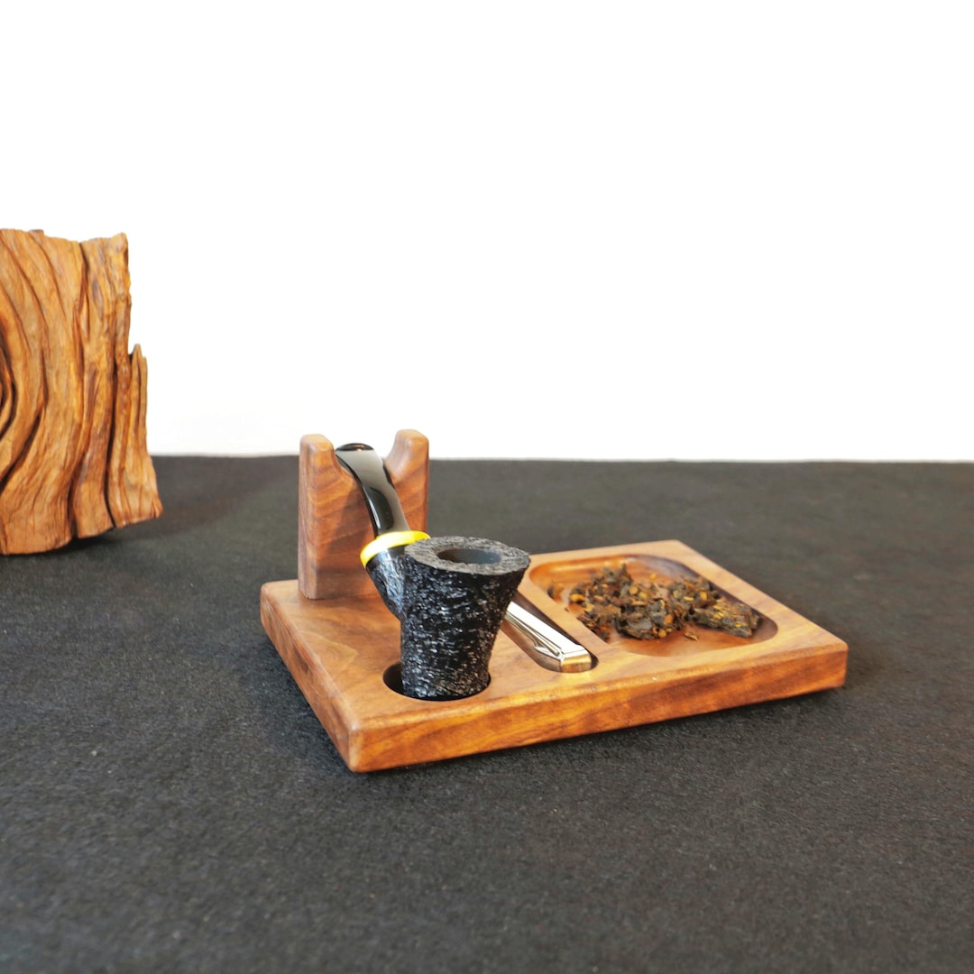 Solid Wood Pipe Stand,stand for Single Pipe,tobacco Pipes Rack,gift for ...